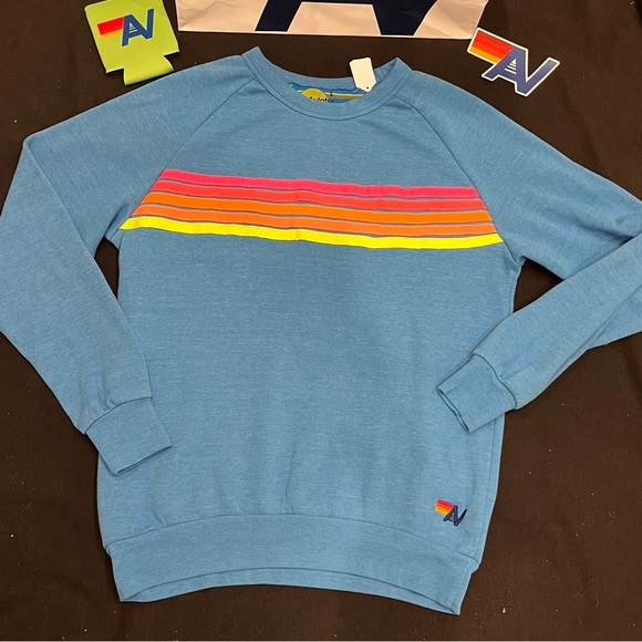 Aviator Nation | Jackets & Coats | Nwt Aviator Nation 5 Stripe Crewneck ...